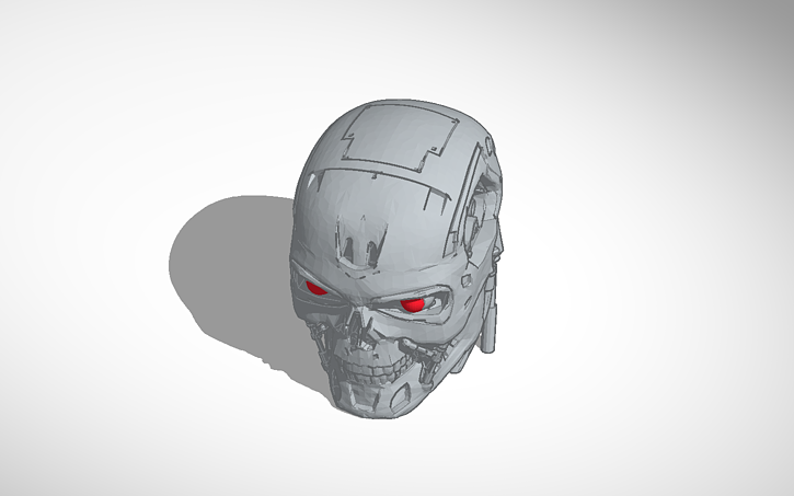 3D design T 800 terminator head - Tinkercad