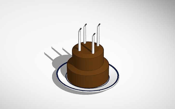 3D design Birthday Cake - Tinkercad