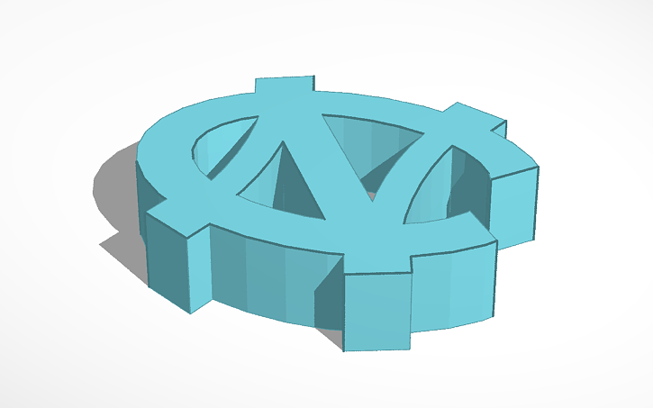 3D design UNC logo - Tinkercad