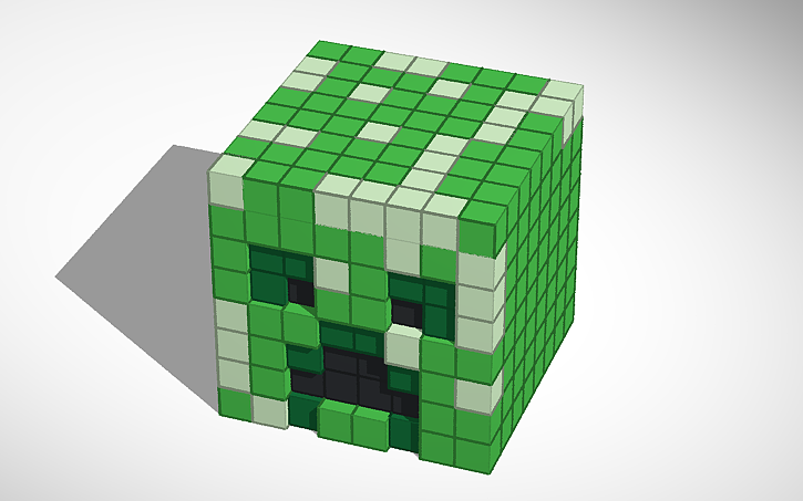 3d Design Creeper Head Tinkercad