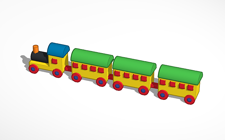 3D design kids Train - Tinkercad