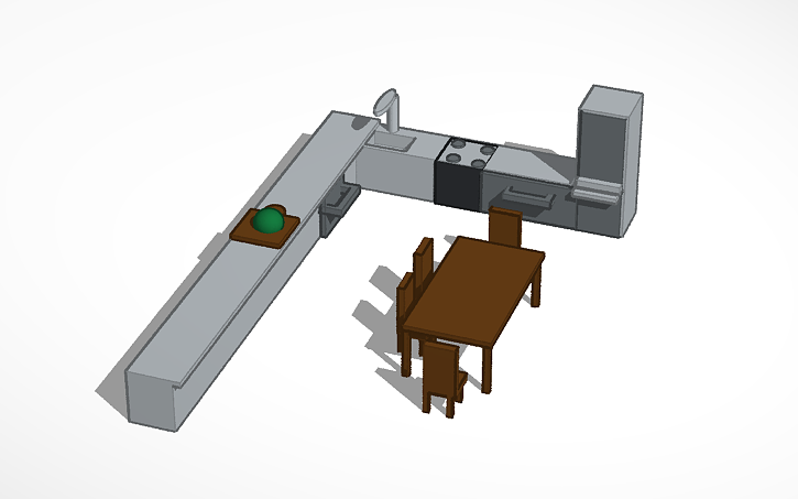 3D design kichen - Tinkercad