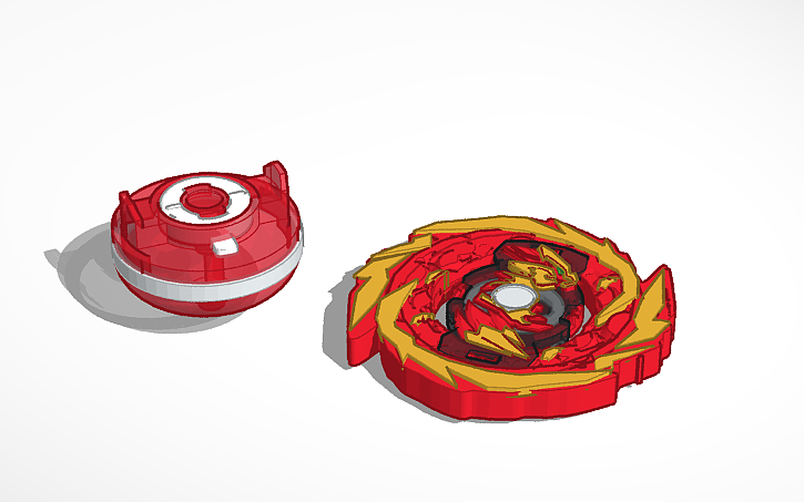 3D design beyblade burst rise master base - Tinkercad