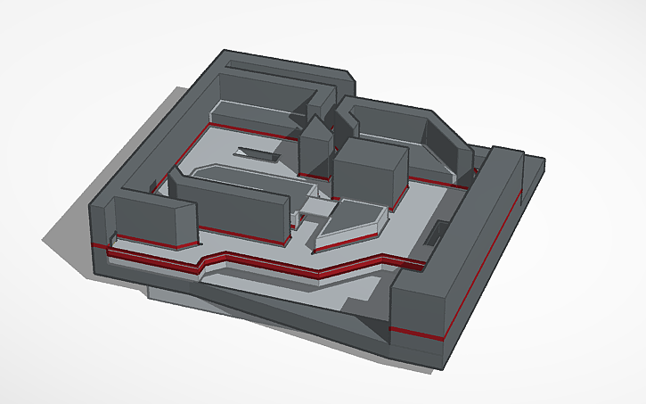 3D design YCR Map Model V2 - Tinkercad