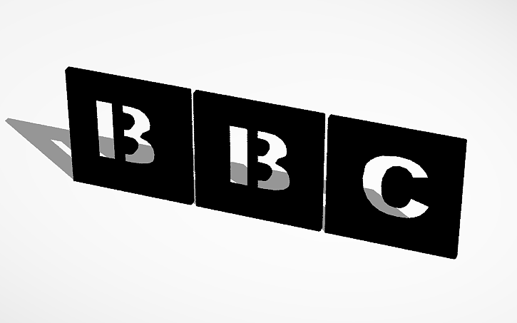 3D design BBC Logo - Tinkercad