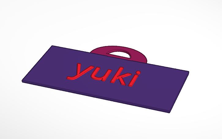 3D design keyring - Tinkercad