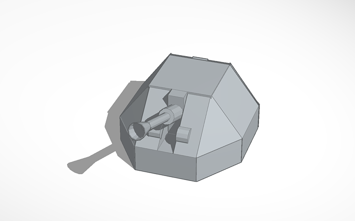 3D design 100mm cannon - Tinkercad