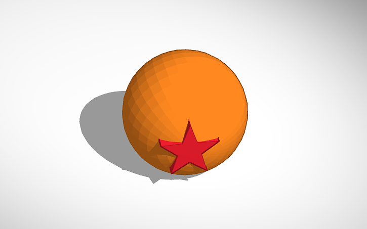3D design Dragon Ball - Tinkercad