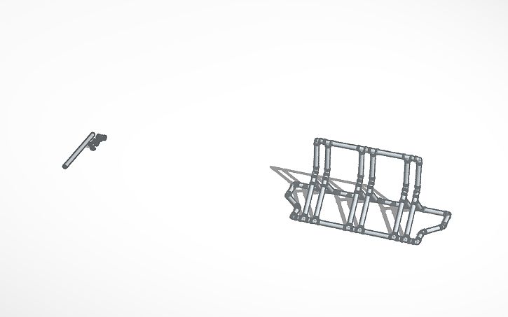 3D design PVC Bicycle Rack - Tinkercad