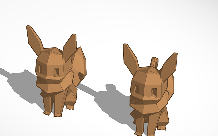 3D design Pokemon- Eevee - Tinkercad