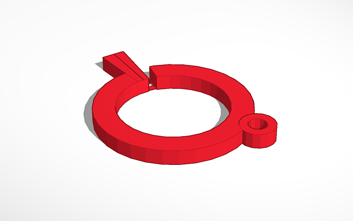 3D design Quby Key ring - Tinkercad