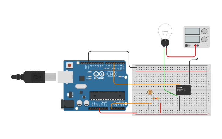 Circuit design Relay - Tinkercad