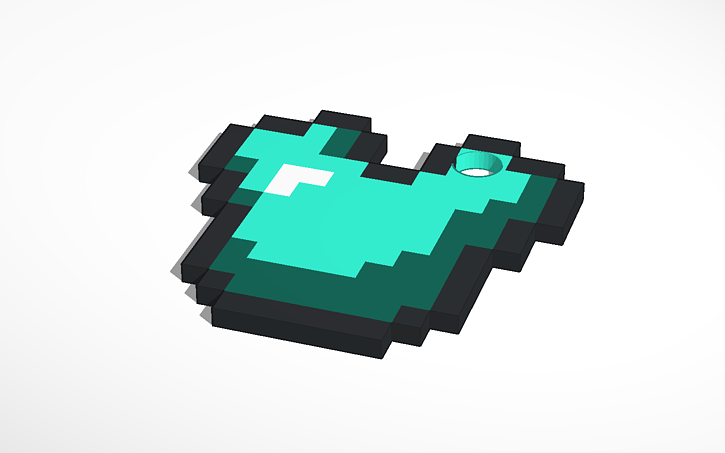 3D design Diamond Chestplate Keychain - Tinkercad