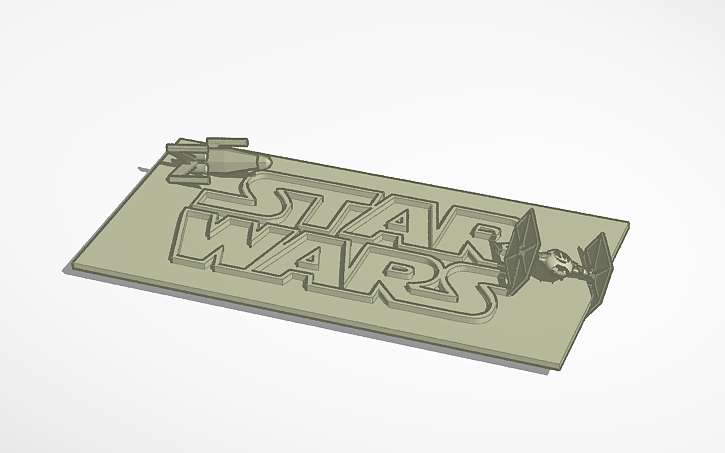 3D design Star Wars Sign - Tinkercad