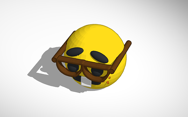 3D design Nerd Face Emoji - Tinkercad