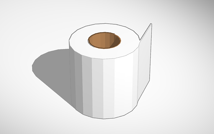 3D design Toilet Paper - Tinkercad