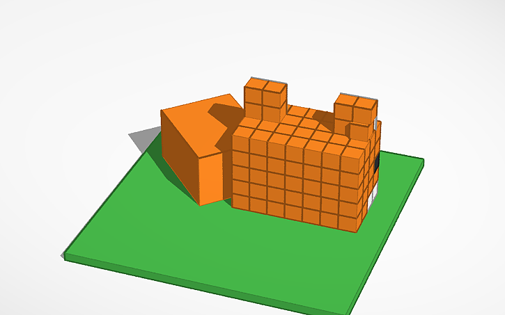 3D design Minecraft Fox - Tinkercad