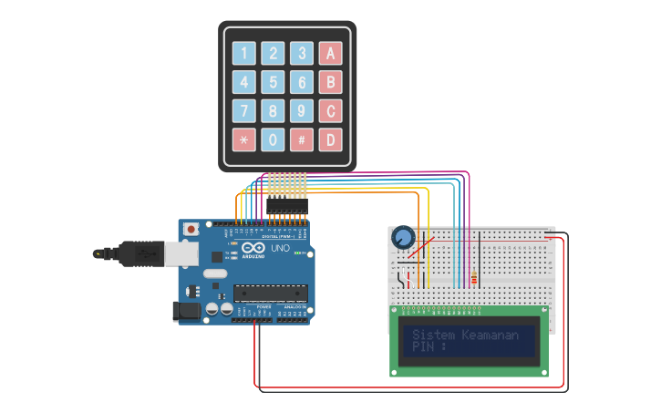 Circuit design Login Sederhana - Tinkercad