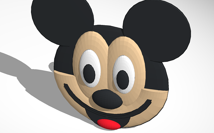 3D design Mickey Mouse - Tinkercad