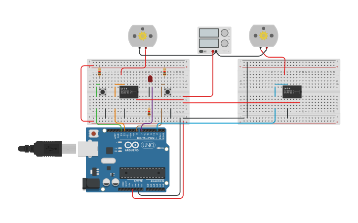 Circuit design Ejercicio #3 de la PC2 - Tinkercad