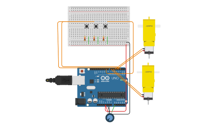 Circuit design Car - Tinkercad