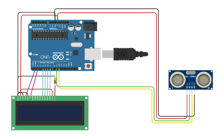 Circuit design distance - Tinkercad