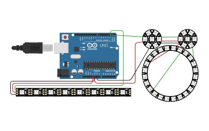 Circuit design Mickey Mouse Ears - Tinkercad
