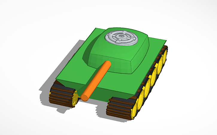 3D design tank tank - Tinkercad