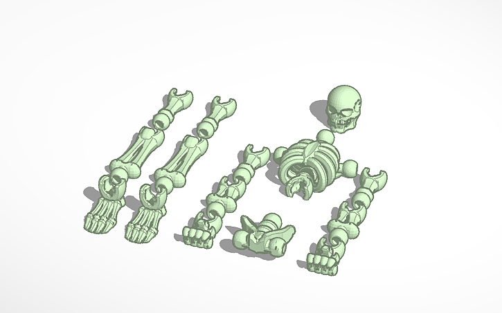 3D design Spooky Skeleton - Tinkercad
