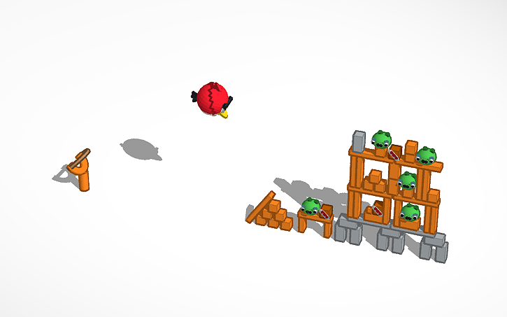 3D design Angry Birds - Tinkercad