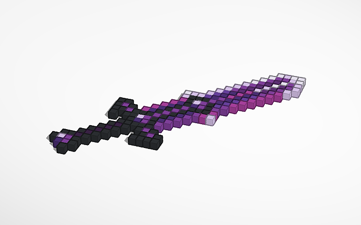 3D design Obsidian Claymore - Tinkercad