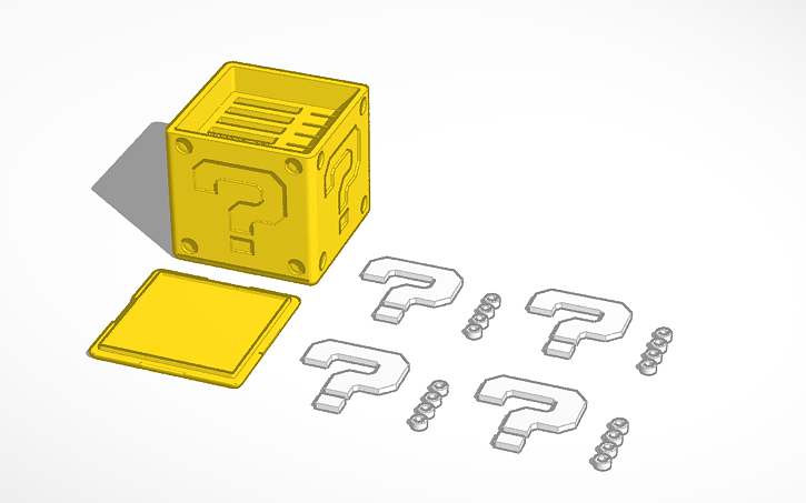 3D design Mario Block Game Case (For Nintendo Switch) - Tinkercad