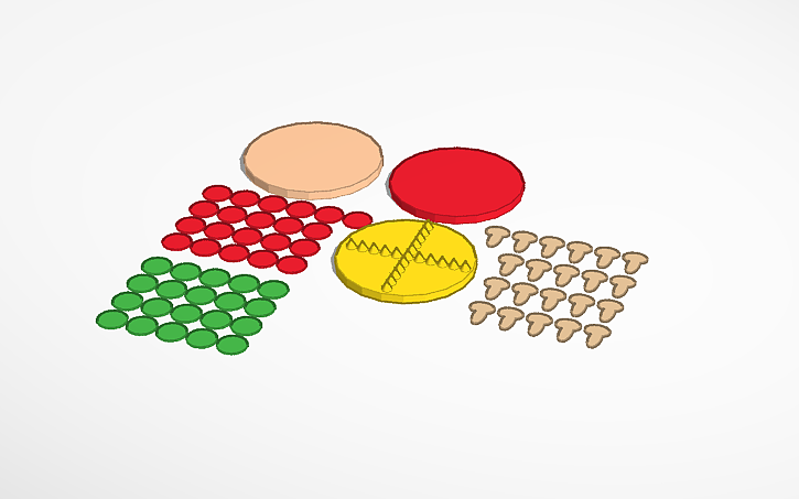 3D design make your own pizza - Tinkercad