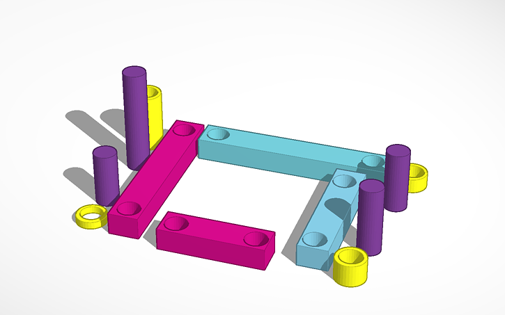 3D design 4 bar linkage 2cnd - Tinkercad