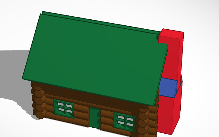 3D design Log Cabin - Tinkercad