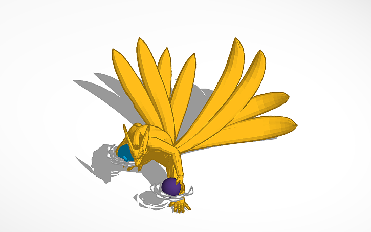 3D design Kurama the Nine Tails fox - Tinkercad