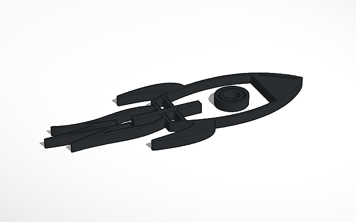 3D design Rocket 2D - Tinkercad