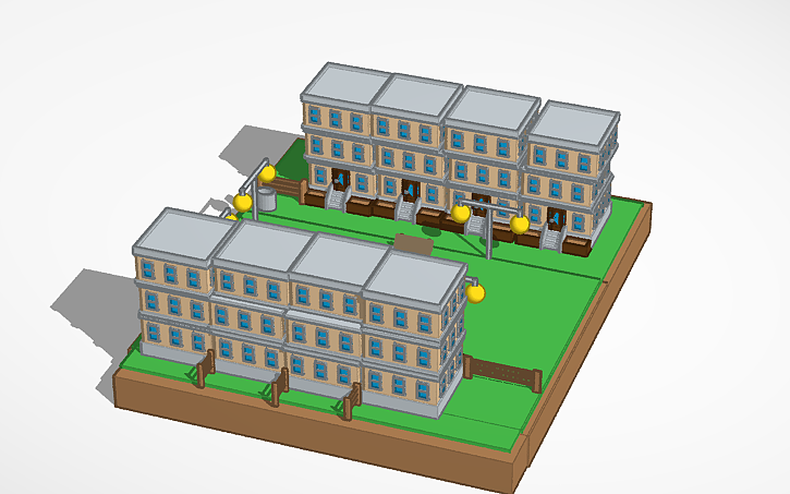 3D design apartment complex - Tinkercad