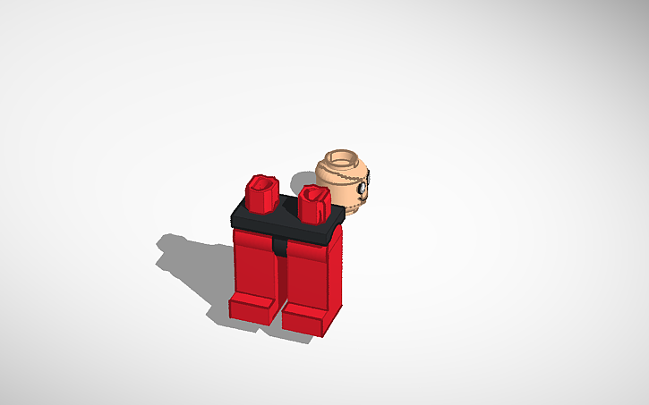 3D design Lego DODGE mini figure - Tinkercad