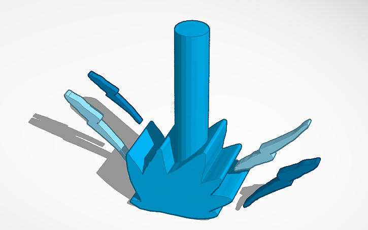 3D design thunder beam - Tinkercad