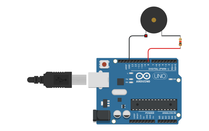 Circuit design 14. Passive Buzzer Module - Tinkercad