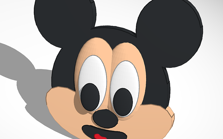 3D design cara de mickey mouse - Tinkercad