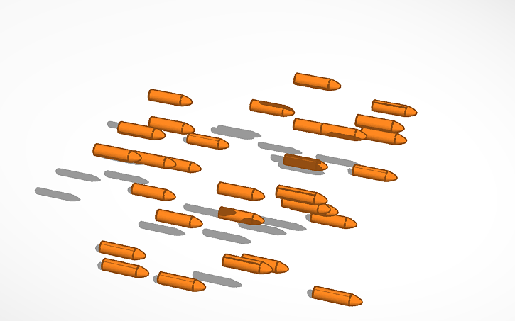 3D design bullets firing - Tinkercad