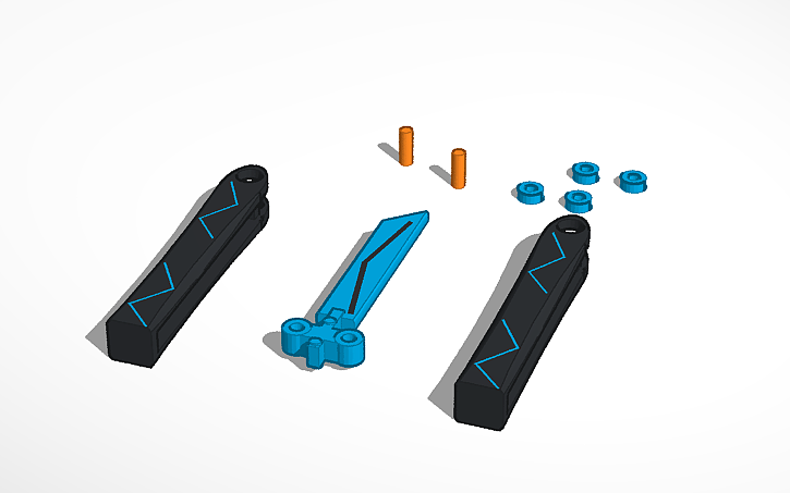 3D design balisong - Tinkercad