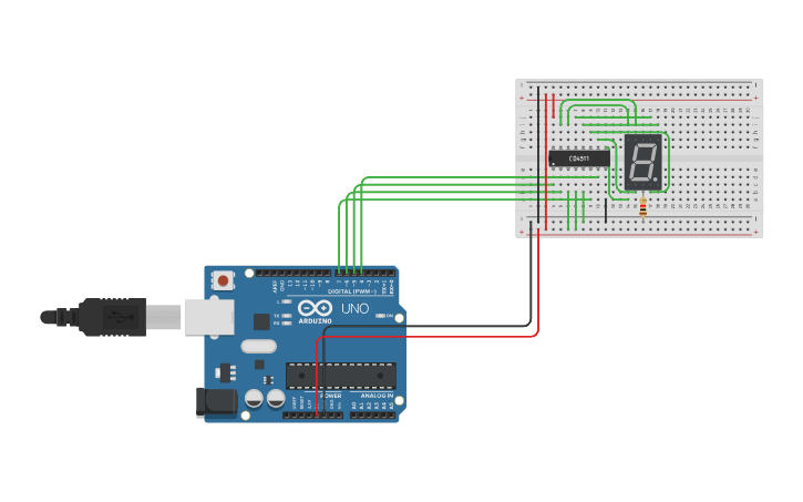 Circuit design 7segment display+BCD decoder - 102203578 - Tinkercad