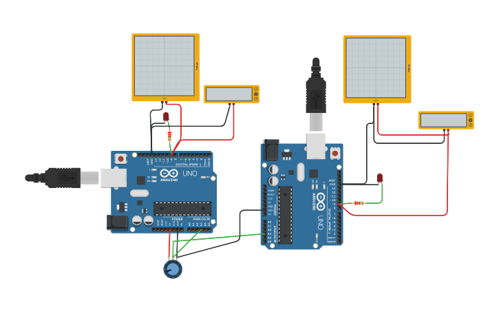 Circuit design Analogue read in Arduino and C - Tinkercad