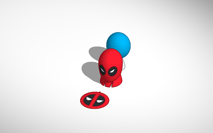 3D design Deadpool Mask- BK - Tinkercad