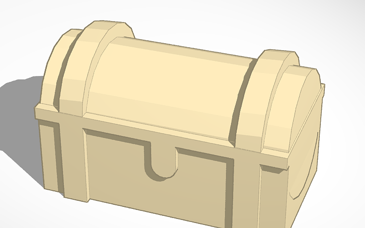 3D design Treasure chest - Tinkercad