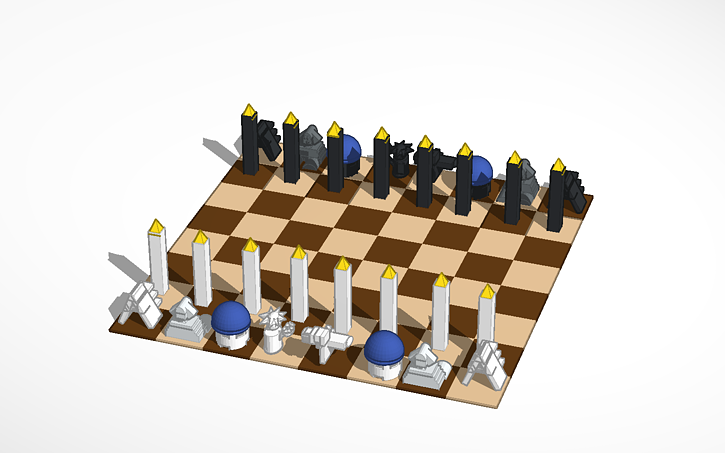 3D design Chess - Tinkercad