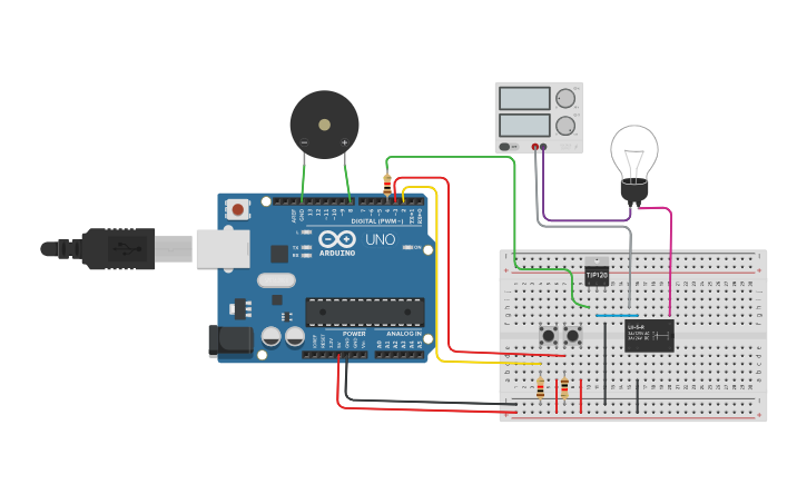 Circuit design Sistema de Encendido de Bombilla con Uso de Relé y ...